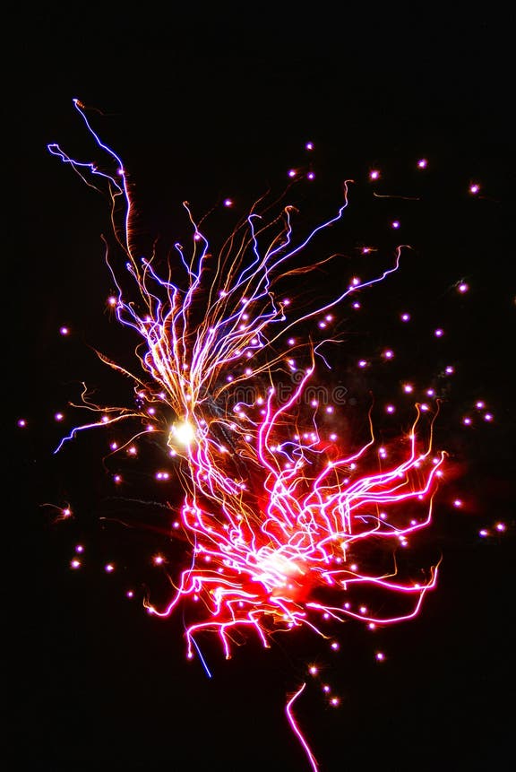 Vertical Shot of Vibrant Festive Fireworks Exploding Stock Image ...