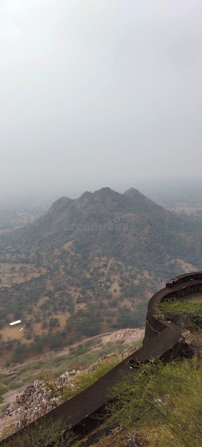 Vertical Shot of the View of a Mountain from the Devgarh Fort, India ...