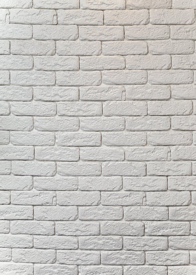 Vertical Shot of a Wall with White Rectangular Bricks Stock Photo ...