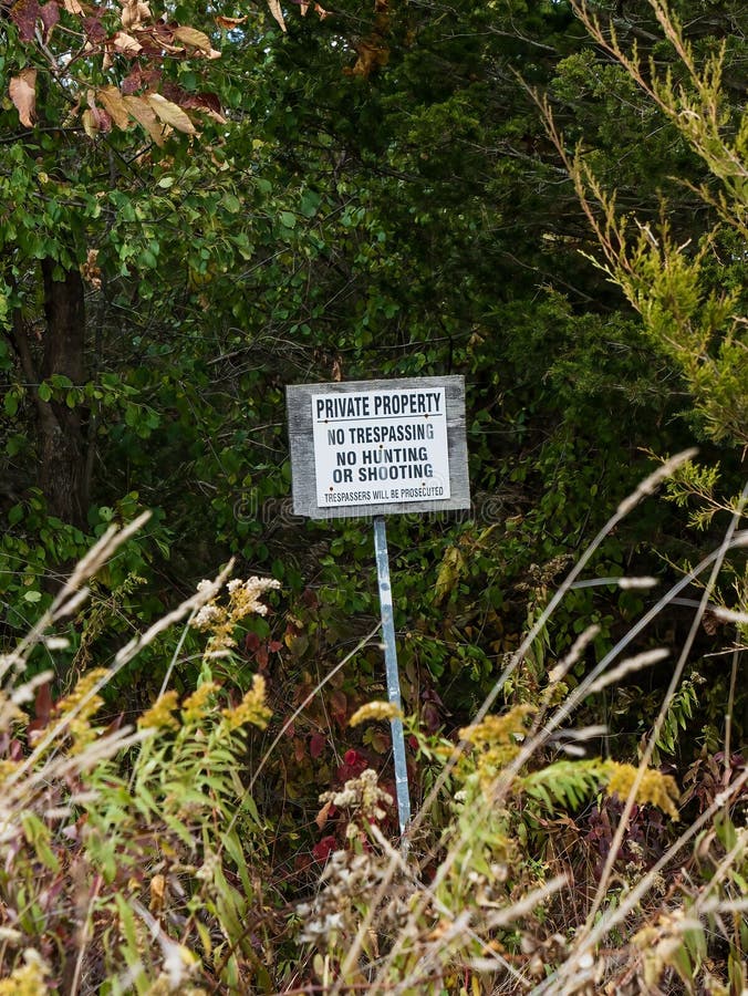 Vertical Shot of Warning Sign in the Forest Editorial Stock Photo ...