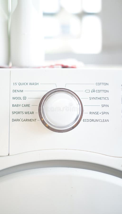 Vertical Shot of the Washing Machine Control Programming Panel with ...