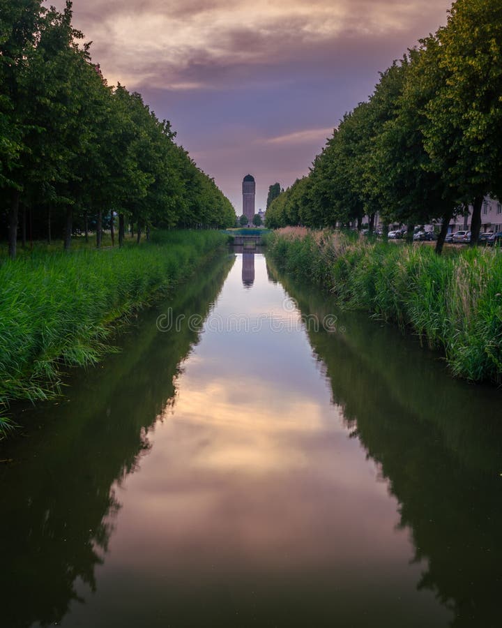 Vertical Shot of the Water Tower City in Zoetermeer Netherlands Stock ...