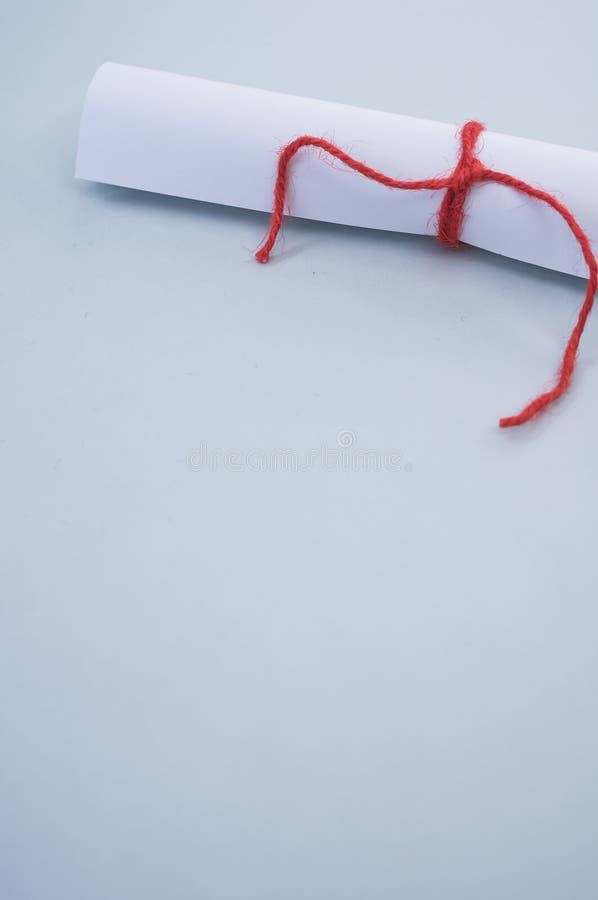 Scroll Tied Up by Tape with a Bow Stock Photo - Image of roll ...