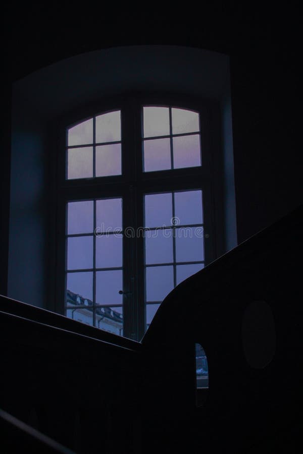 Vertical Shot of a Window Overlooking a Cloudy Sky Stock Image - Image ...