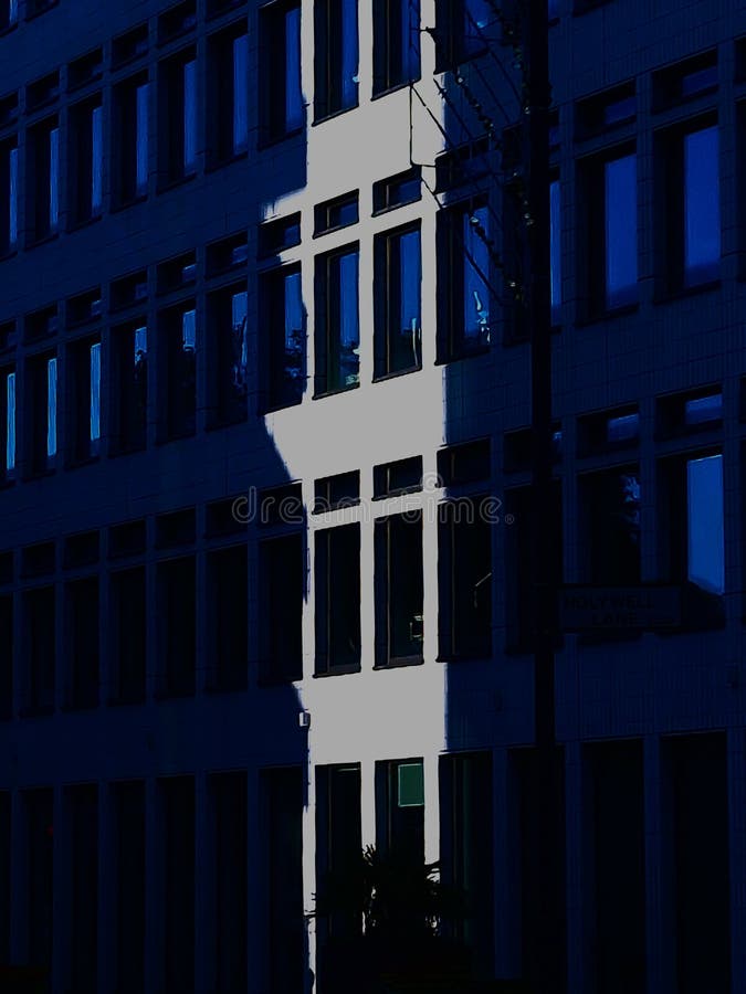 Vertical Shot of Windows of a Modern Building and the Light Falling on ...