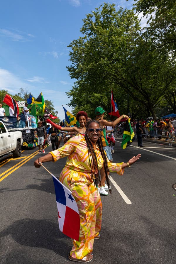 Vertical Shot of Women during the West Indian Labor Day Parade ...