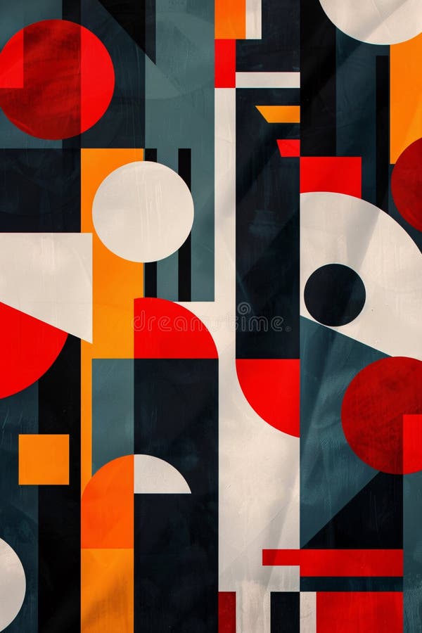 Vertical Showcase of Modern Geometric Patterns, Emphasizing Structured ...