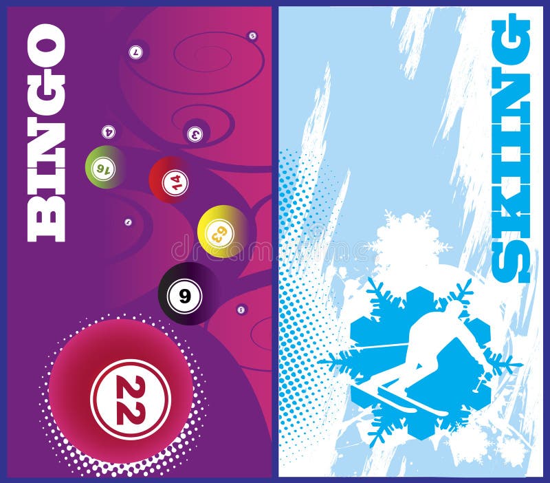 Vertical Ski and Bingo Banners Stock Vector - Illustration of game ...