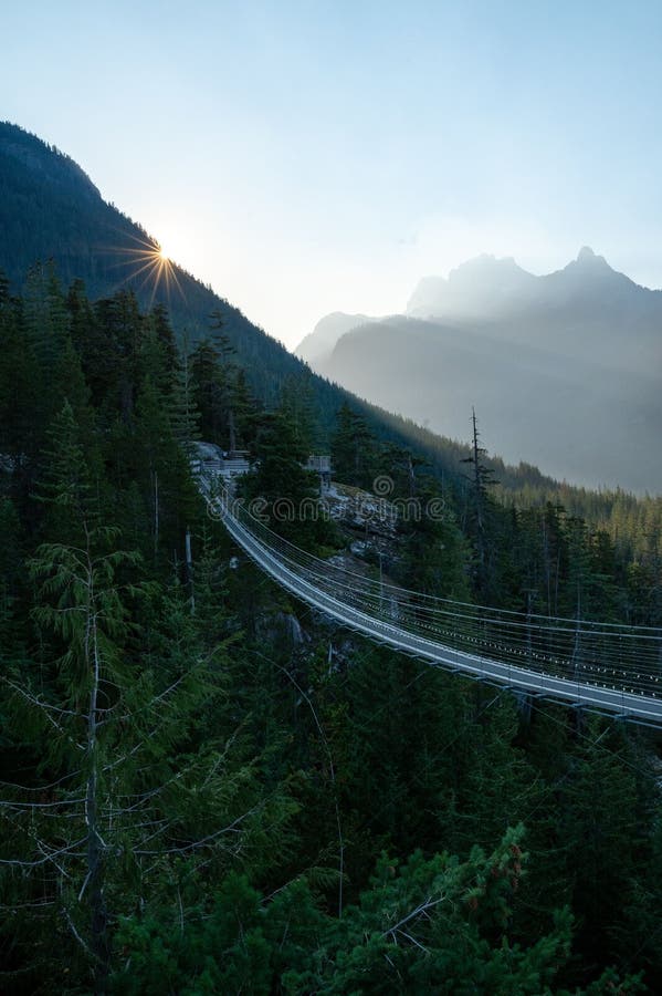 Vertical of the Sky Pilot Suspension Bridge Situated in the ...