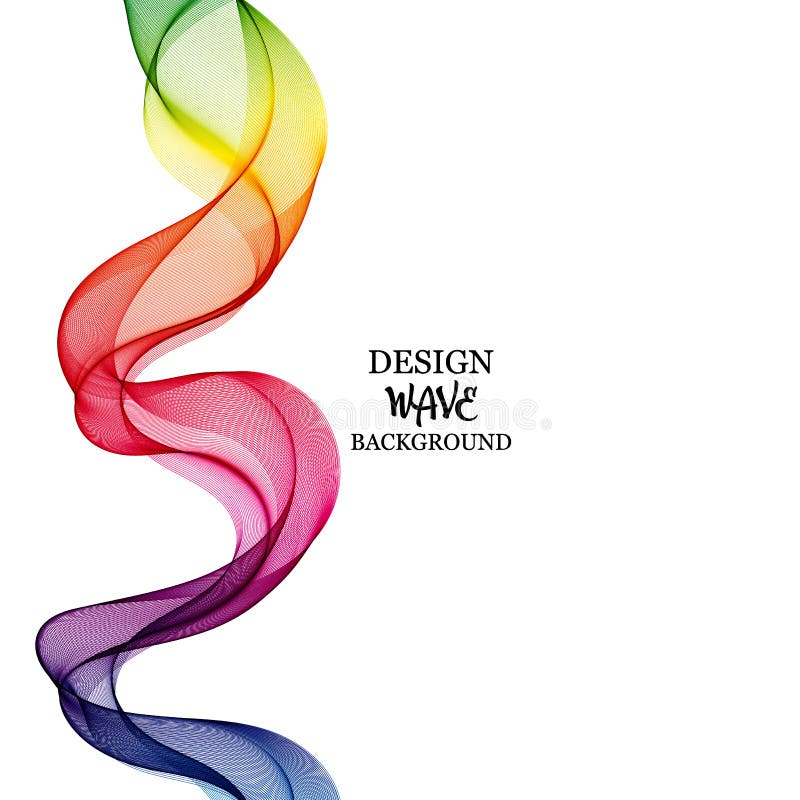 Vertical Smooth Vector Rainbow Wave. Abstract Background, Design ...