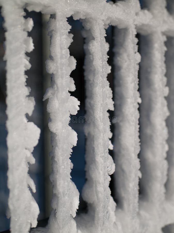Vertical snow rods stock image. Image of outdoors, closeup - 166314829