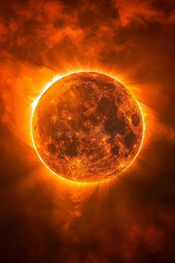 Vertical Solar Eclipse - Captivating View of an Astronomical Phenomenon ...