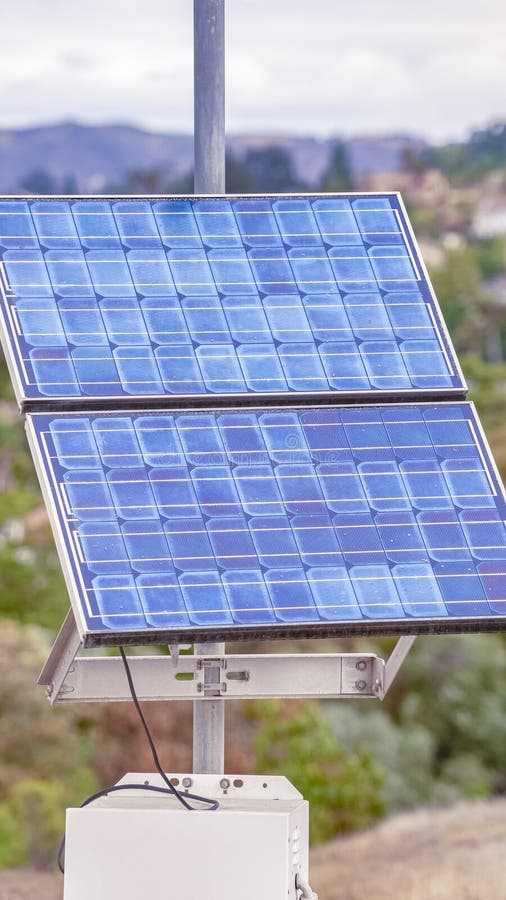 Vertical Solar Panels stock image. Image of energy, home - 3444785