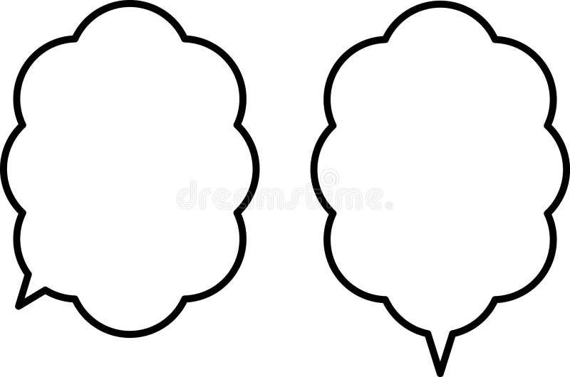 Vertical Speech Bubbles. Editable Vector Illustration Elements of Comic ...
