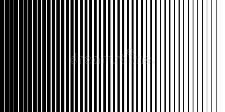 Vertical Speed Line Halftone Pattern Thick To Thin. Vector Illustration ...