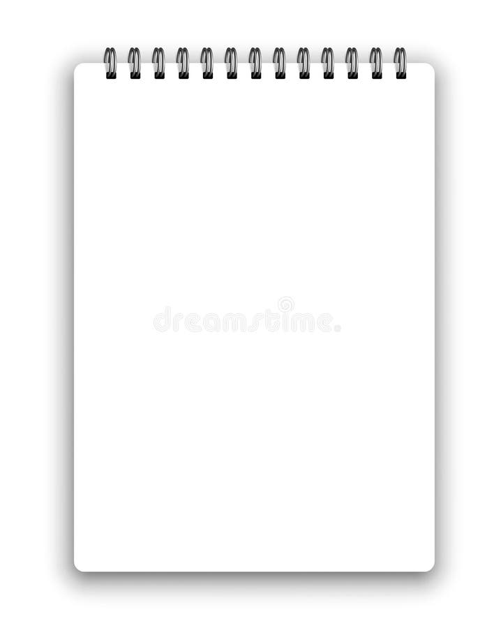 Vertical spiral notepad stock vector. Illustration of design - 42453293
