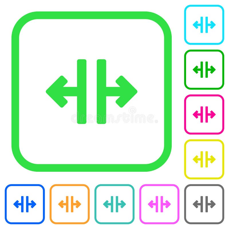 Vertical Split Tool Vivid Colored Flat Icons Icons Stock Illustration ...