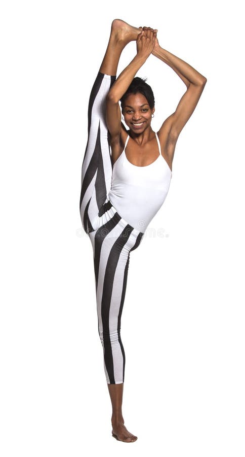 Vertical Splits. Latina Dancer Girl Stock Image - Image of curls ...