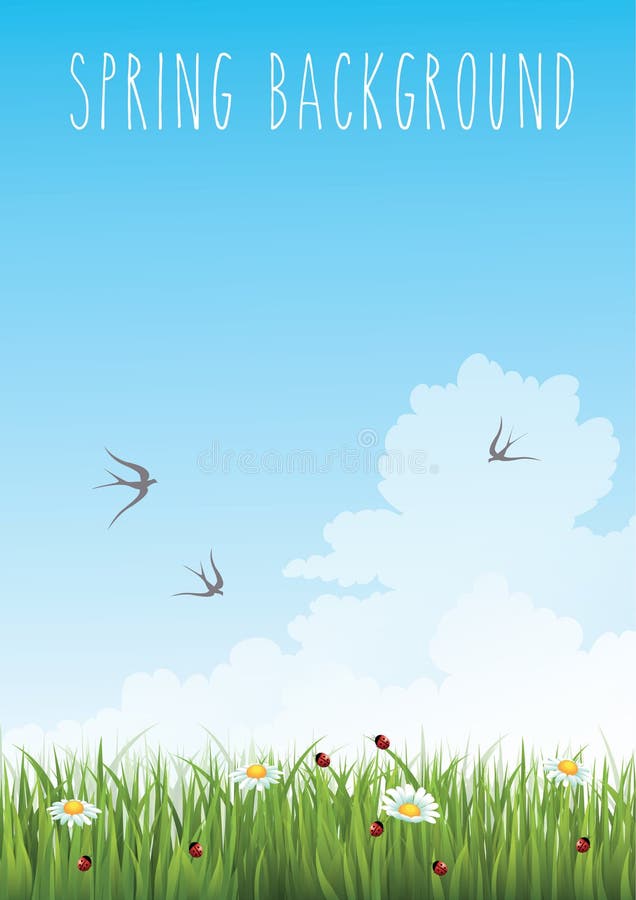 Vertical spring background stock vector. Illustration of leaves - 68561899