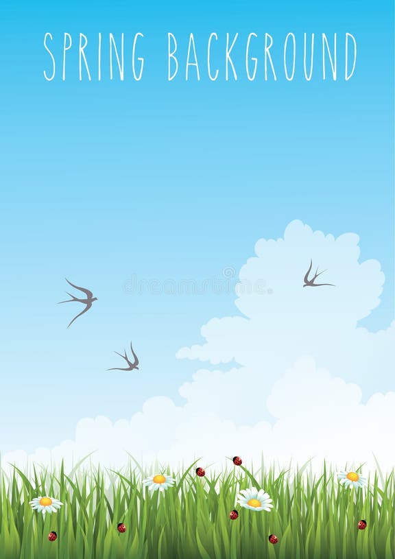 Vertical spring background stock vector. Illustration of leaves - 68561899