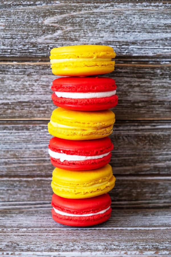 Stack of Multi Colored French Macrons Stock Image - Image of colored ...