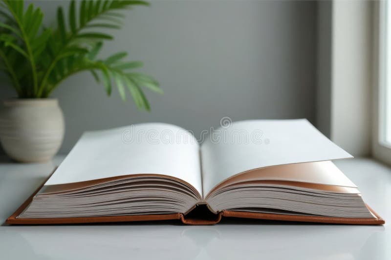 Vertical Stack of Blank Pages in a Photo Album , Book, Customization ...