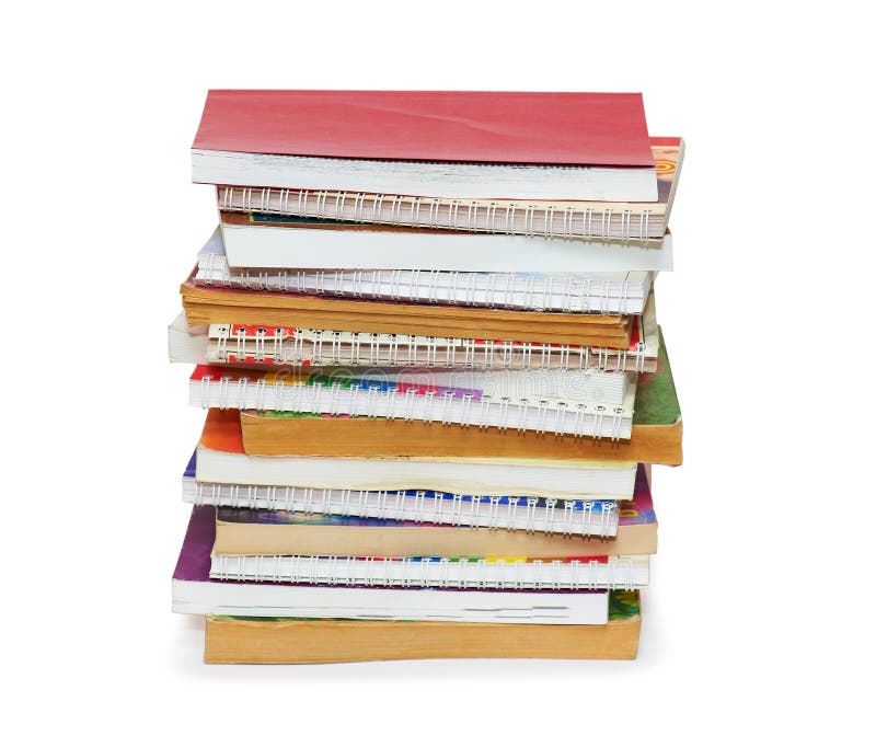 A Vertical Stack of Books and Pamphlets Stock Image - Image of ...