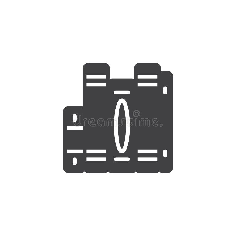Vertical Stacked Books Outline Icon Stock Vector - Illustration of ...