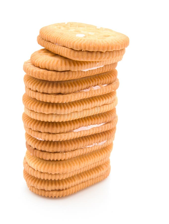 Vertical Stacked Sandwich Biscuits Stock Photo - Image of pink, sweet ...
