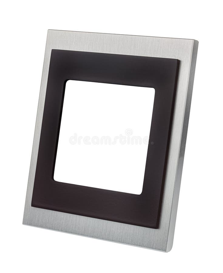 Vertical Standing Empty Square Aluminium Photo Frame with Wide Brown ...