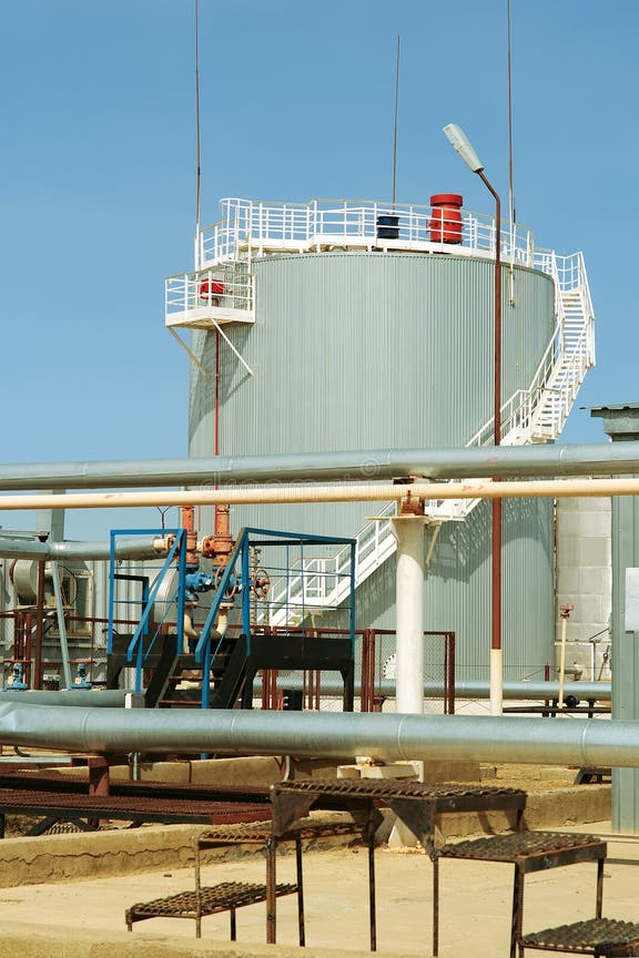 Vertical steel reservoir. stock image. Image of industrial - 24522329