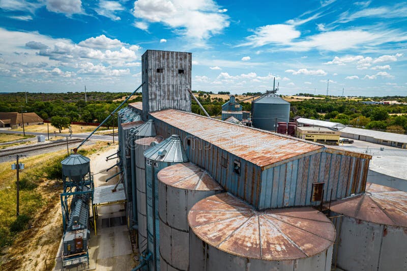 Vertical Steel Tank of the Factory Stock Image - Image of structure ...