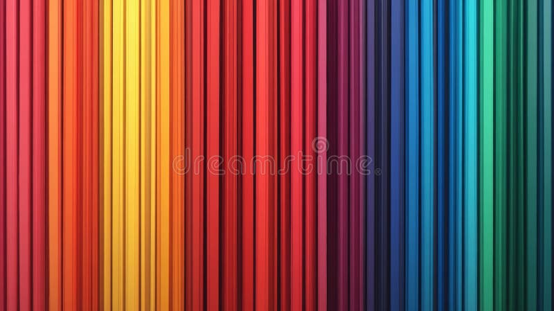 Vertical Stripes of Rainbow Hues Displaying Vibrant Colors Stock ...