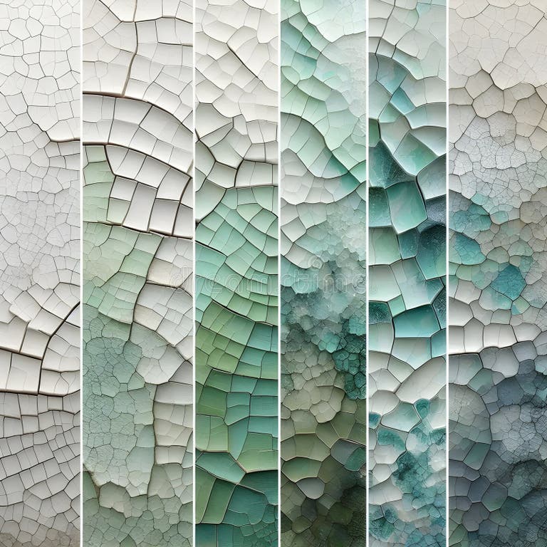 Vertical Stripes Showing Different Crackle Patterns Creating a ...