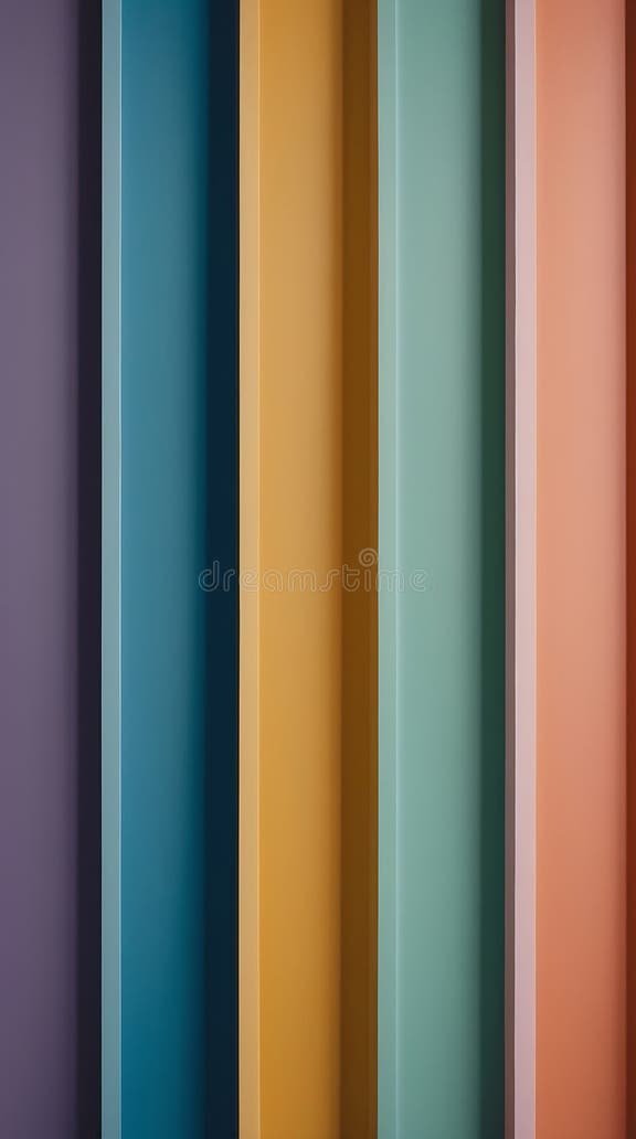 Stripes of Color Creating a Modern Wallpaper Design for Interior Decor ...