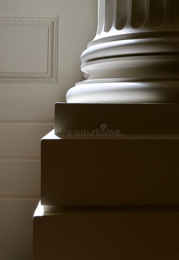 Vertical Stylish Monochrome Image of Column with Space for Copy Stock ...