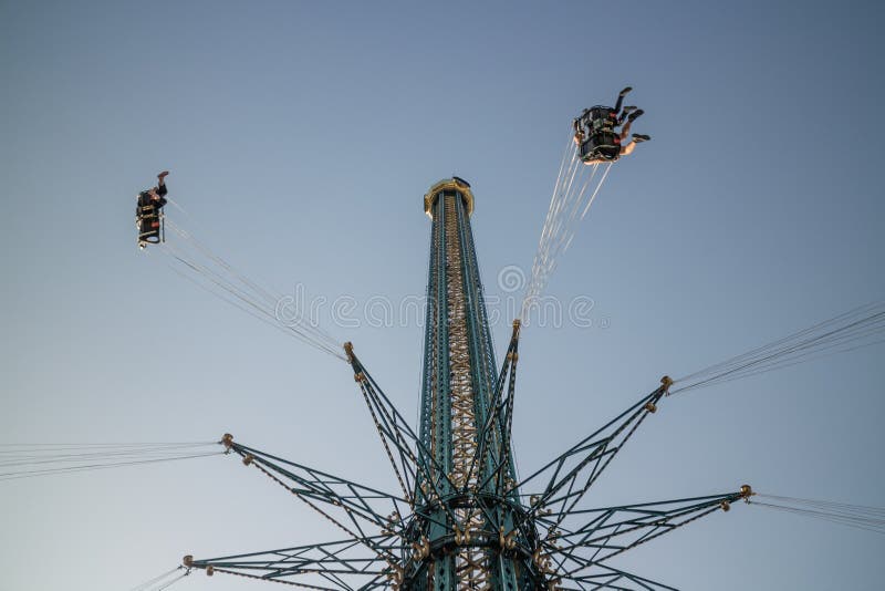Vertical Swing, Prater, Vienna Austria Editorial Stock Photo - Image of ...