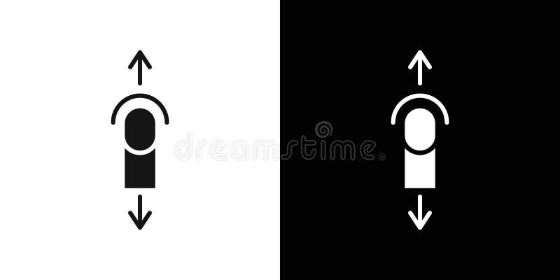 Vertical Swipe Icon Logo Set Vector Stock Vector - Illustration of ...