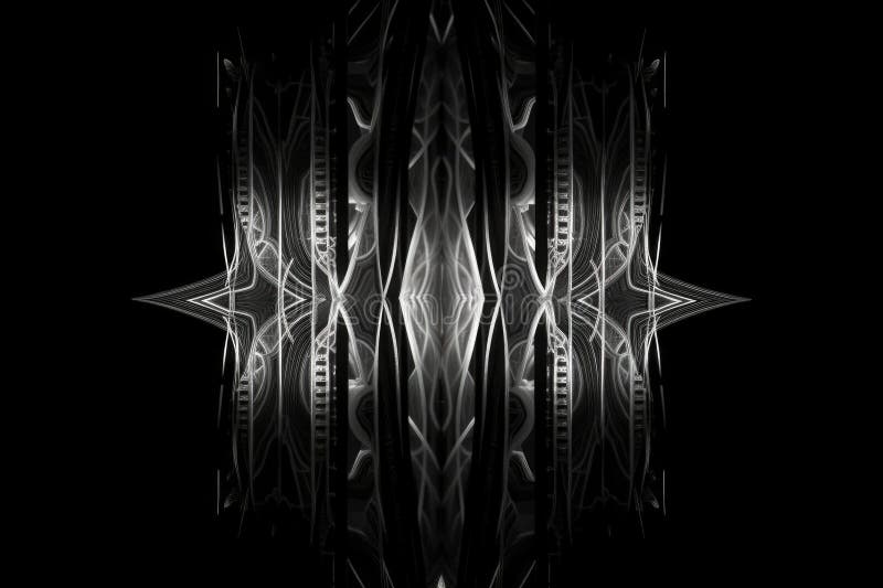 Vertical Symmetry, with Mirrored Lines and Shapes Down the Center Stock ...