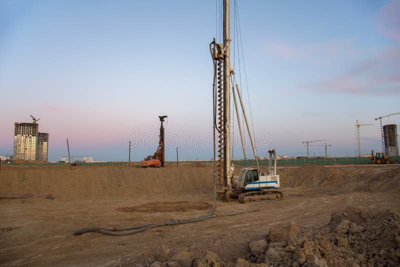 Vertical Tamrock Pile Foundation Drilling Machine. Drill Rig at ...