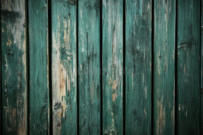 Teal Wooden Planks Textured Background. AI Image Stock Image - Image of ...
