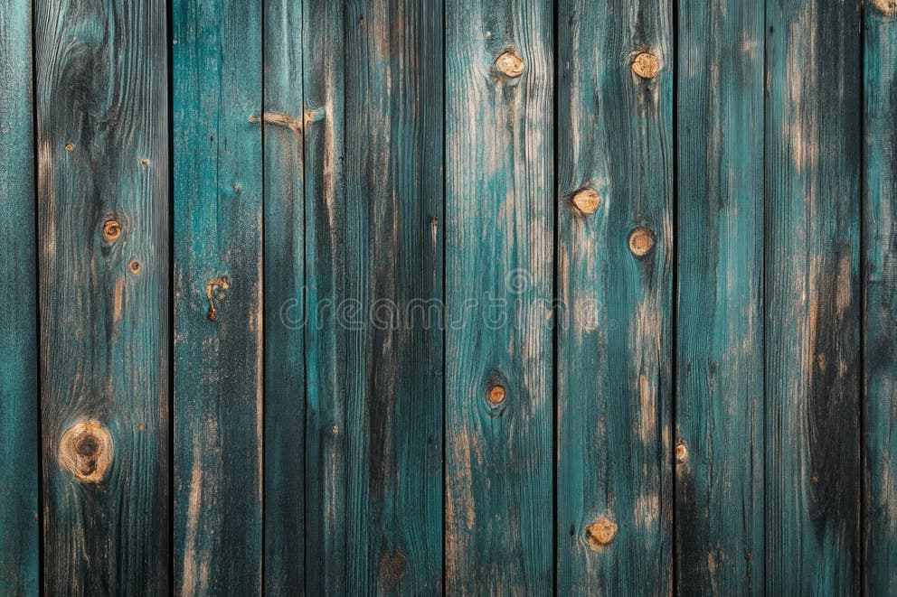 Teal Wooden Planks Textured Background. Artificial Intelligence Stock ...