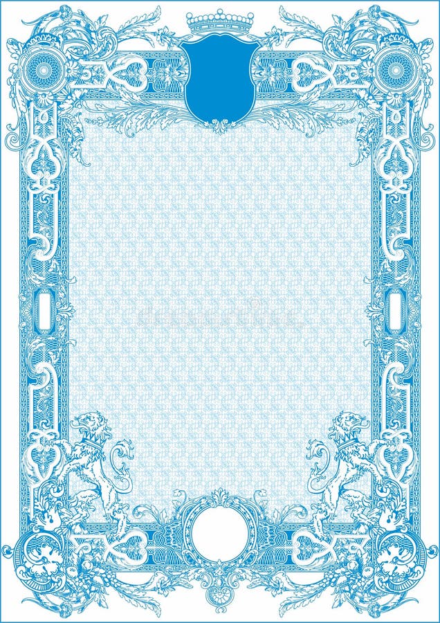 Vertical Template for Classic Certificate with Space for Logo and Seal ... Vertical Template for Classic Certificate with Space for Logo and Seal ...