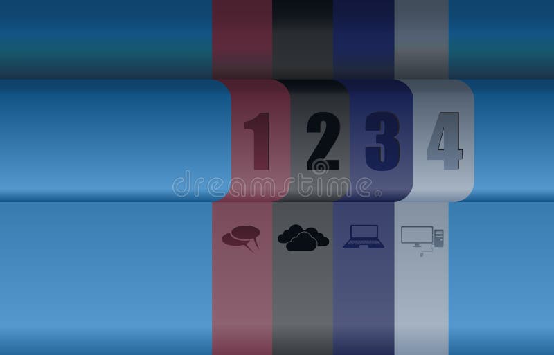 Vertical Template with Numbers Stock Vector - Illustration of business ...