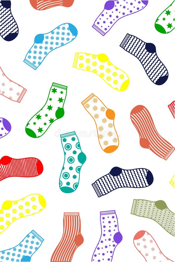 Vertical texture of socks stock vector. Illustration of seamless ...
