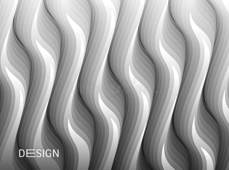 Vertical Texture with Volumetric Waves. Abstract Wavy Background with ...
