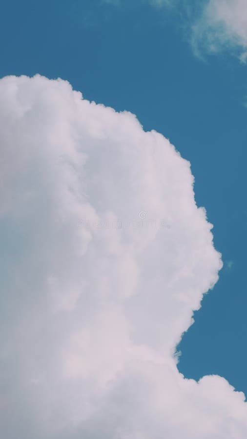 Blue Sky Background and White Clouds Soft Focus. Blue Sky is Covered by ...