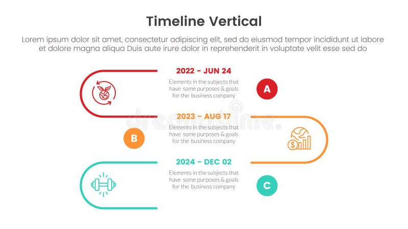 Vertical Timeline Milestone Infographic Template Banner with Outline ...