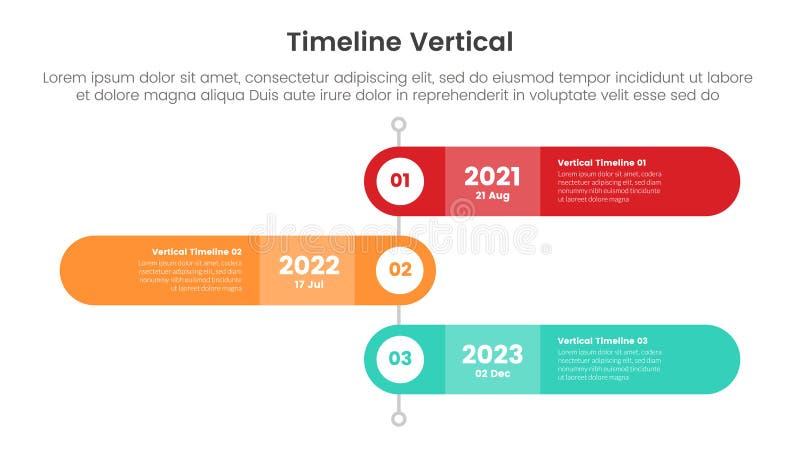 Vertical Timeline Milestone Infographic Template Banner with Round ...