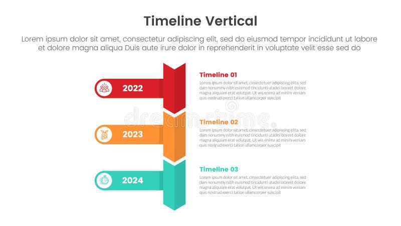 Vertical Timeline Milestone Infographic Template Banner with Round ...